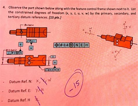 4 Observe The Part Shown Below Along With The Feature Control Frame Shown Next To It List The