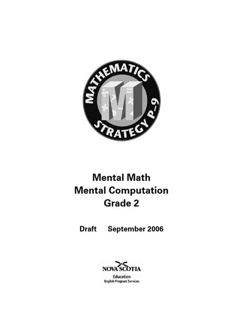 Mental Math Grade 2 Pdf