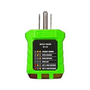 Commercial Electric 110 125 Volts Outlet Tester With Gfci Otg 103 The
