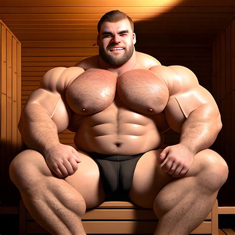 Huge Beefy Bodybuilder Man Singlet Slight Hairy Chest Very Big Bulge
