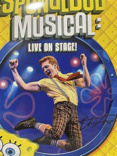 Ethan Slater Spongebob Musical Signed Broadway Photo Nickelodeon