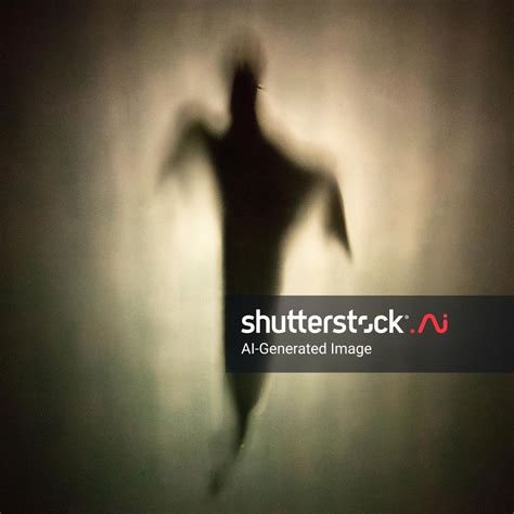 「scary Shadow Ghost Figure Stood Straight」のai生成画像、2340749633 Shutterstock