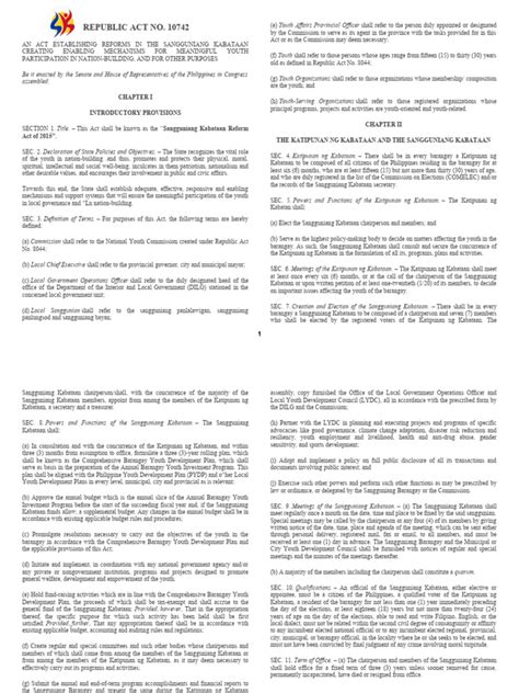 Sk Reform Act Pdf Governance Government