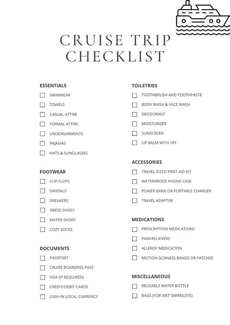 Cruise Trip Packing Checklist Your Ultimate Packing List For Smooth