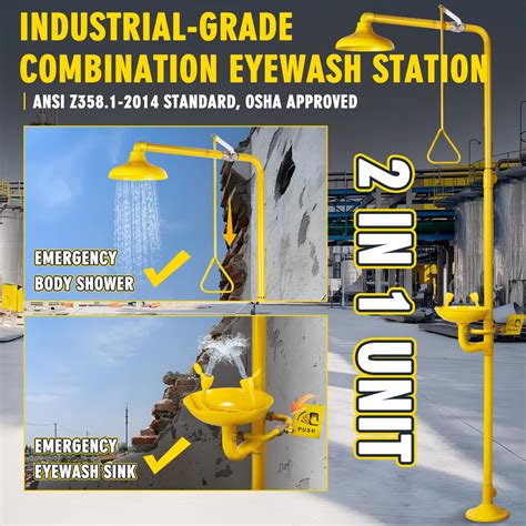 Eyewash Stations Osha Approved Huanyu Emergency Shower And Eyewash