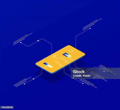화면에서 나오는 다채로운 차트와 아이소메트릭 스마트 폰 벡터 일러스트 레이 션 배경 템플릿입니다 3차원 형태에 대한 스톡 벡터 아트 및 기타 이미지 Istock