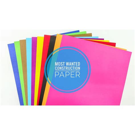 Most Wanted Assorted Construction Paper 20pcs Shopee Philippines