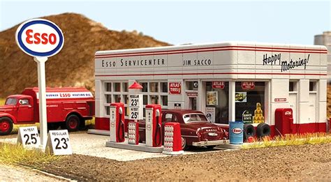 Build Saccos Esso Service Station Railroad Model Craftsman