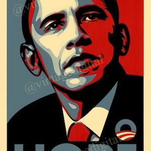 Barack Obama Hope Replica Poster Digital Art Download Printable