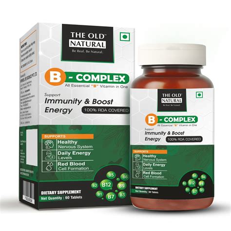 Buy The Old Natural B Complex Complete Vitamin B Supplement For Immunity Energy And Nerve