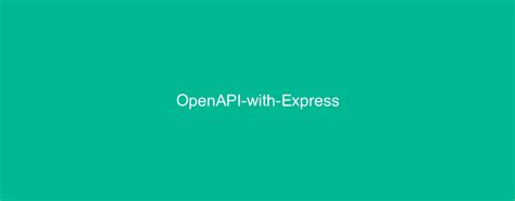 Openapi With Express