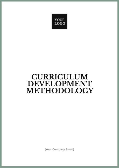 Free Curriculum Templates To Edit Online
