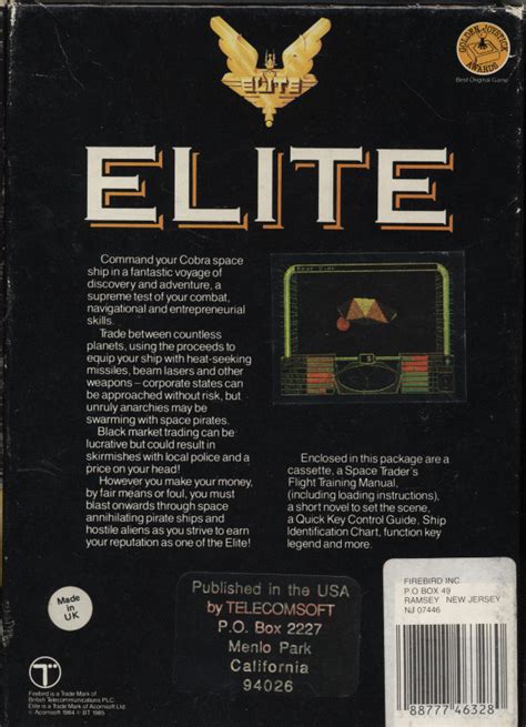 Elite Software Game Computing History