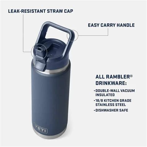 Yeti Rambler 26 Oz 769 Ml Straw Bottle