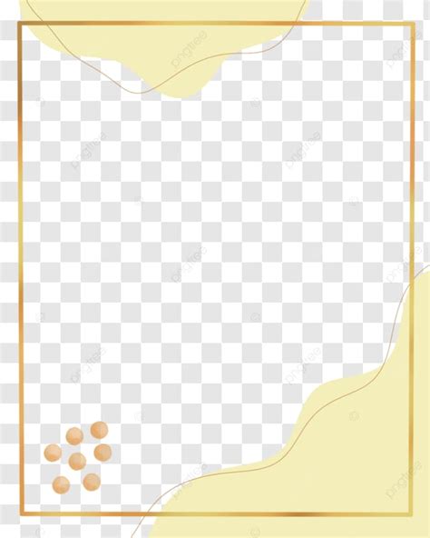 Aesthetic Golden Border Frame Aesthetic Gold Rectangle Border Png