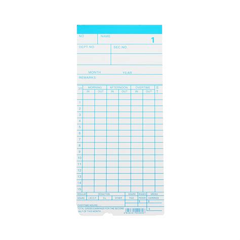 90pcs Monthly Time Clock Cards Payroll For Employee Attendance Bundy R