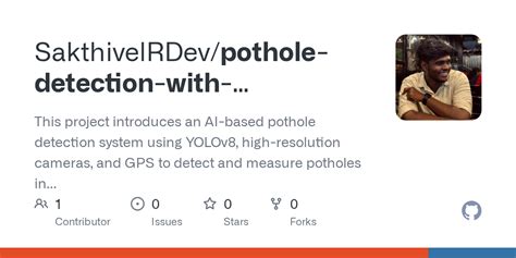 Github Developersakthipothole Detection With Measurements This