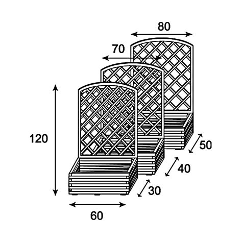 Rectangular Planter With Trellis H120 X 30 X 60 Cm Grow Your Own