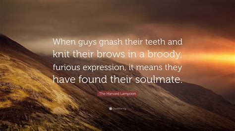 The Harvard Lampoon Quote “when Guys Gnash Their Teeth And Knit Their