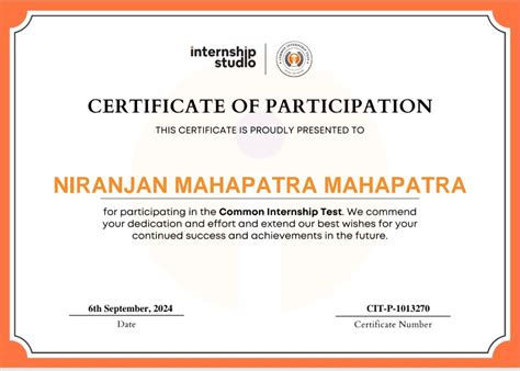 We Learn This Certificate For Cit Exam Niranjan Mahapatra