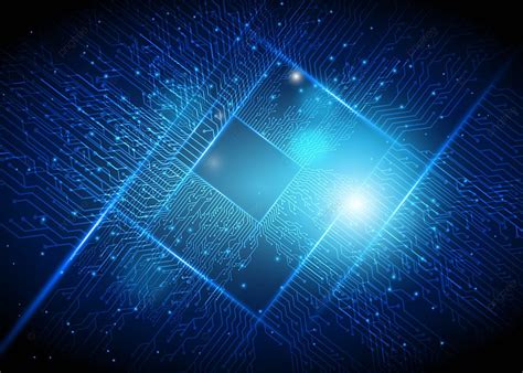 Blue Gradient Chip Technology Background Blue Chip Technology