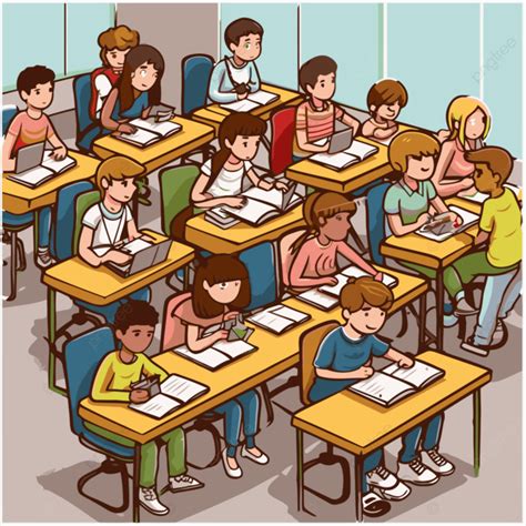 Student Centered Classroom Vector Sticker Clipart There Is A Group Of