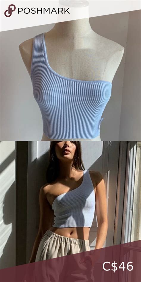Sculpt Knit One Shoulder Cropped Tank Artofit
