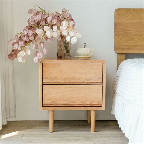 Cttasty Night Stand Mid Century Modern Nightstand W 2
