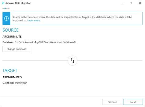 Data Migration Aronium Help Center