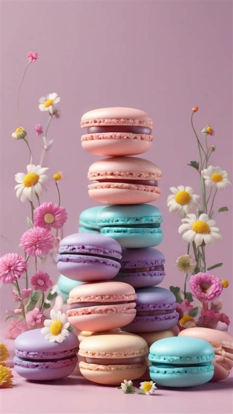Cute Pastel Macaron Wallpaper Seni Makanan Wallpaper Ponsel Makanan