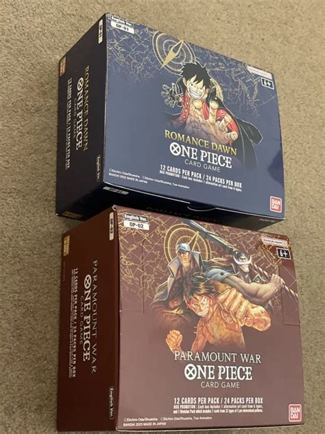 One Piece Tcg Op 01 Romance Dawn Op 02 Paramount War Booster Boxes