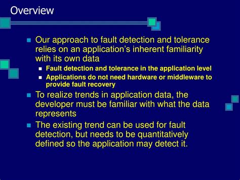 Ppt Filter Creation For Application Level Fault Tolerance And