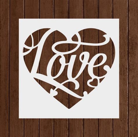Heart Stencil Reusable Heart Stencil Art Stencil Diy Craft