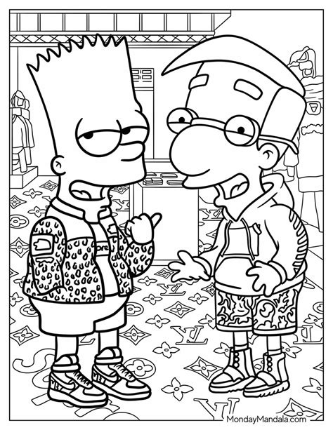 20 Bart Simpson Coloring Pages Free Pdf Printables Coloring Pages
