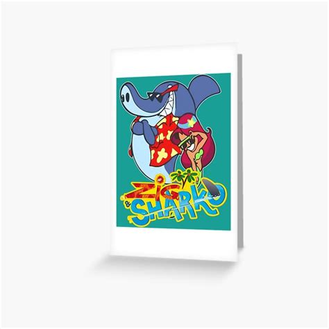 Zig And Sharko Games A Zig And Sharko Games Greeting Card For Sale