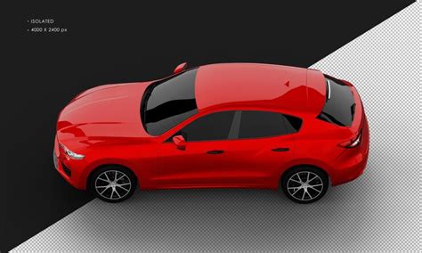 premium psd isolated realistic shiny red modern city sport suv car