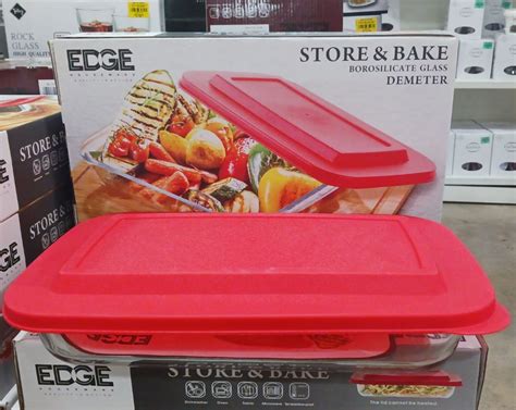 Edge Glass Rectangle Baking Dish With Lid 2200ml Prel 2200ml Hmr Shop N Bid