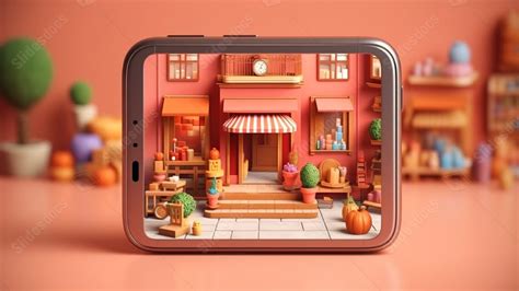 Premium Travel App Rendered In High Quality 3d Powerpoint Background