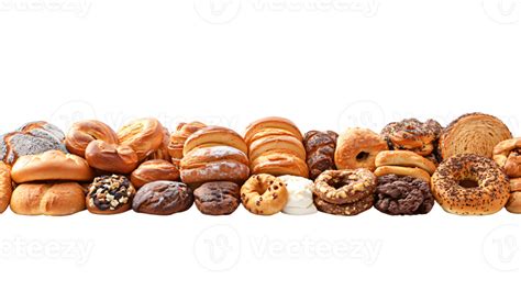 Assorted Fresh Baked Breads Pastries And Bagels Bakery Variety Collection 59553396 Png
