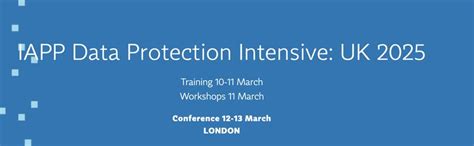 Excited To Attend Iapp Data Protection Intensive Uk 2025 In London Next… Bts And Partners