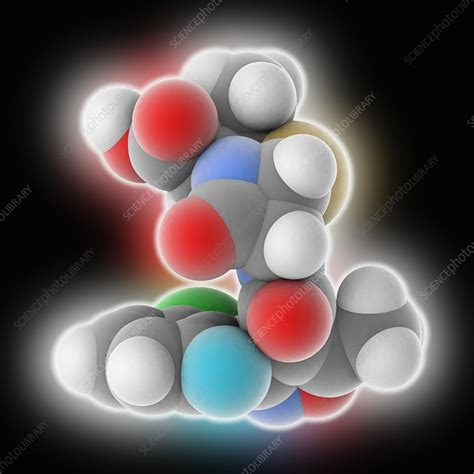 Floxacillin Antibiotic Molecule Stock Image C0257435 Science