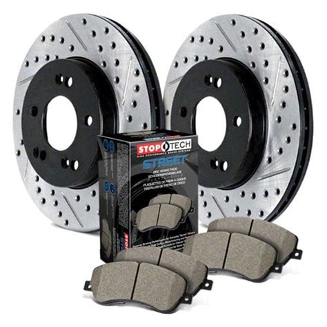Stoptech Corvette Street Axle Drilled And Slotted Brake Rotor And Pad