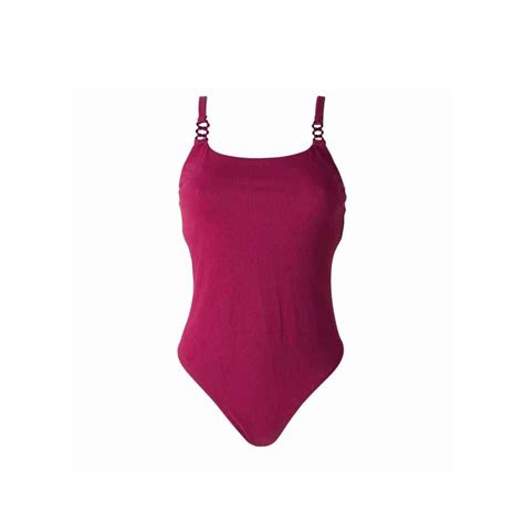 Maillot Une Pièce Bordeau Hibiscus Rouge Brigitte Bardot Fitancy