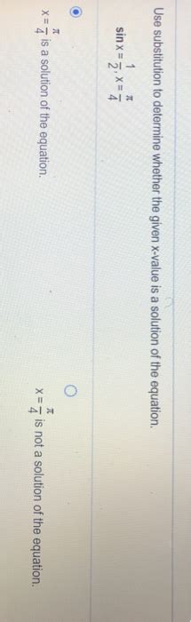 solved use substitution to determine whether the given