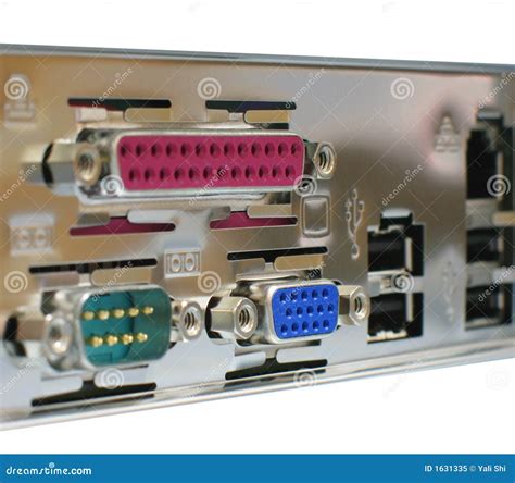 Computer Back Panel Stock Image Image Of Technology Electricity 1631335