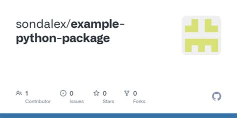 Github Sondalexexample Python Package