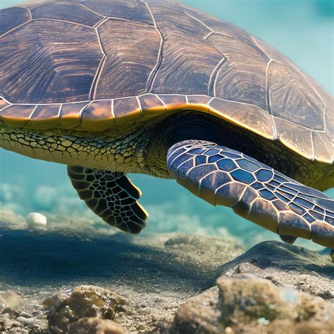 A Mystical Turtle With A Shell Made Of Glowing Gemstones Carrying