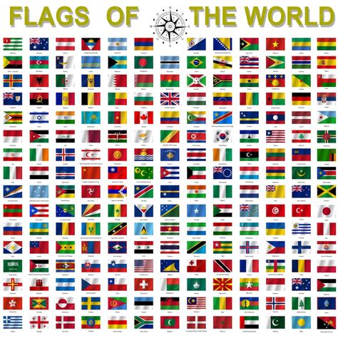 Premium Vector Set Of Flags Of World Sovereign States Signed By The