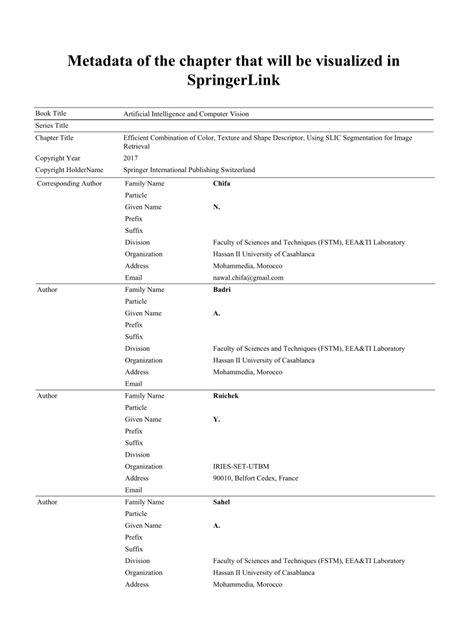 Pdf Efficient Combination Of Color Texture And Shape Descriptor Using Slic Segmentation For