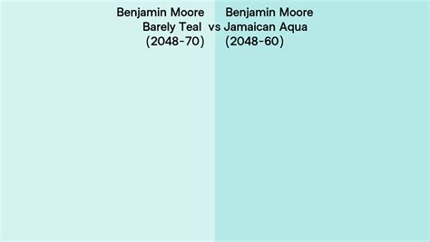 Benjamin Moore Barely Teal Vs Jamaican Aqua Side By Side Comparison